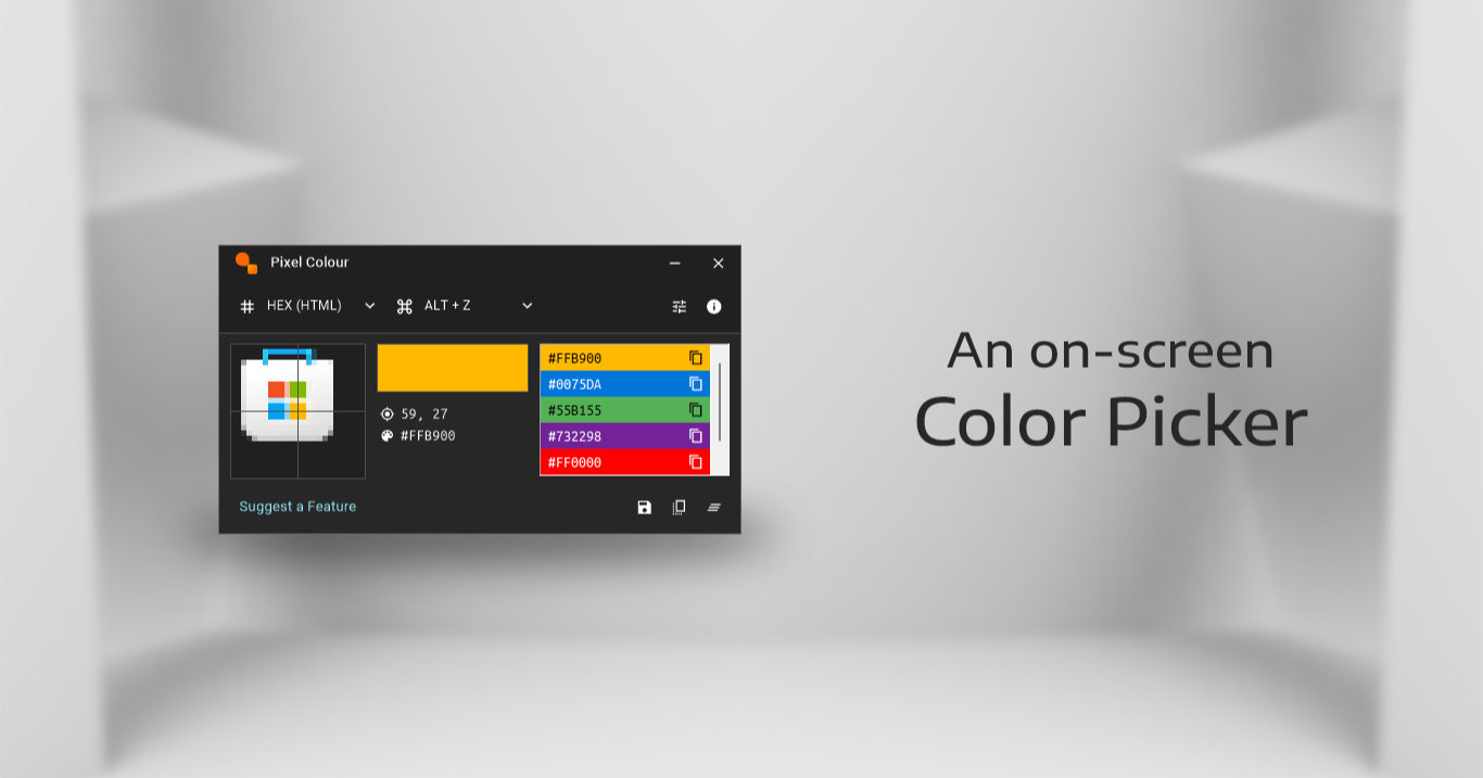 Pixel Colour - Pick color code on screen