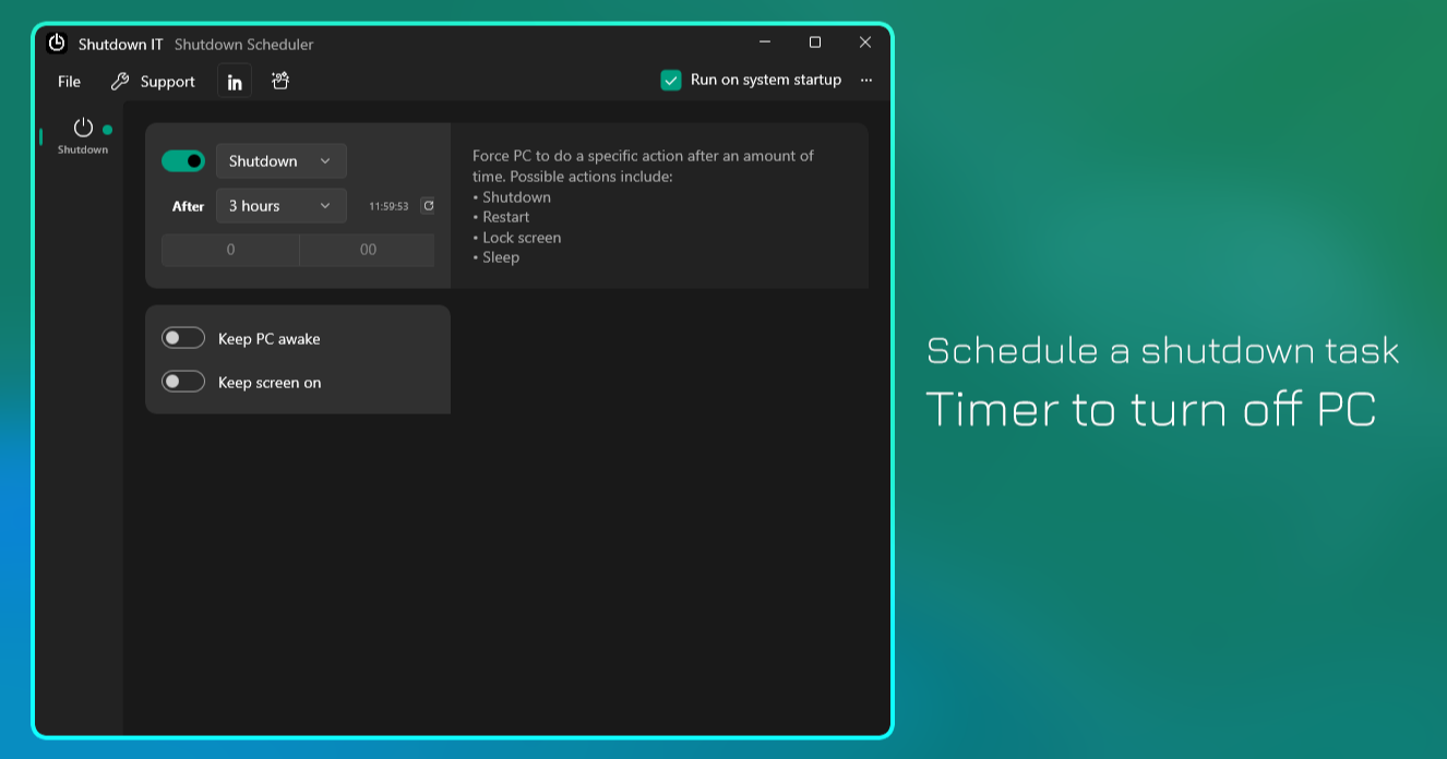 Shutdown IT - Shutdown Timer