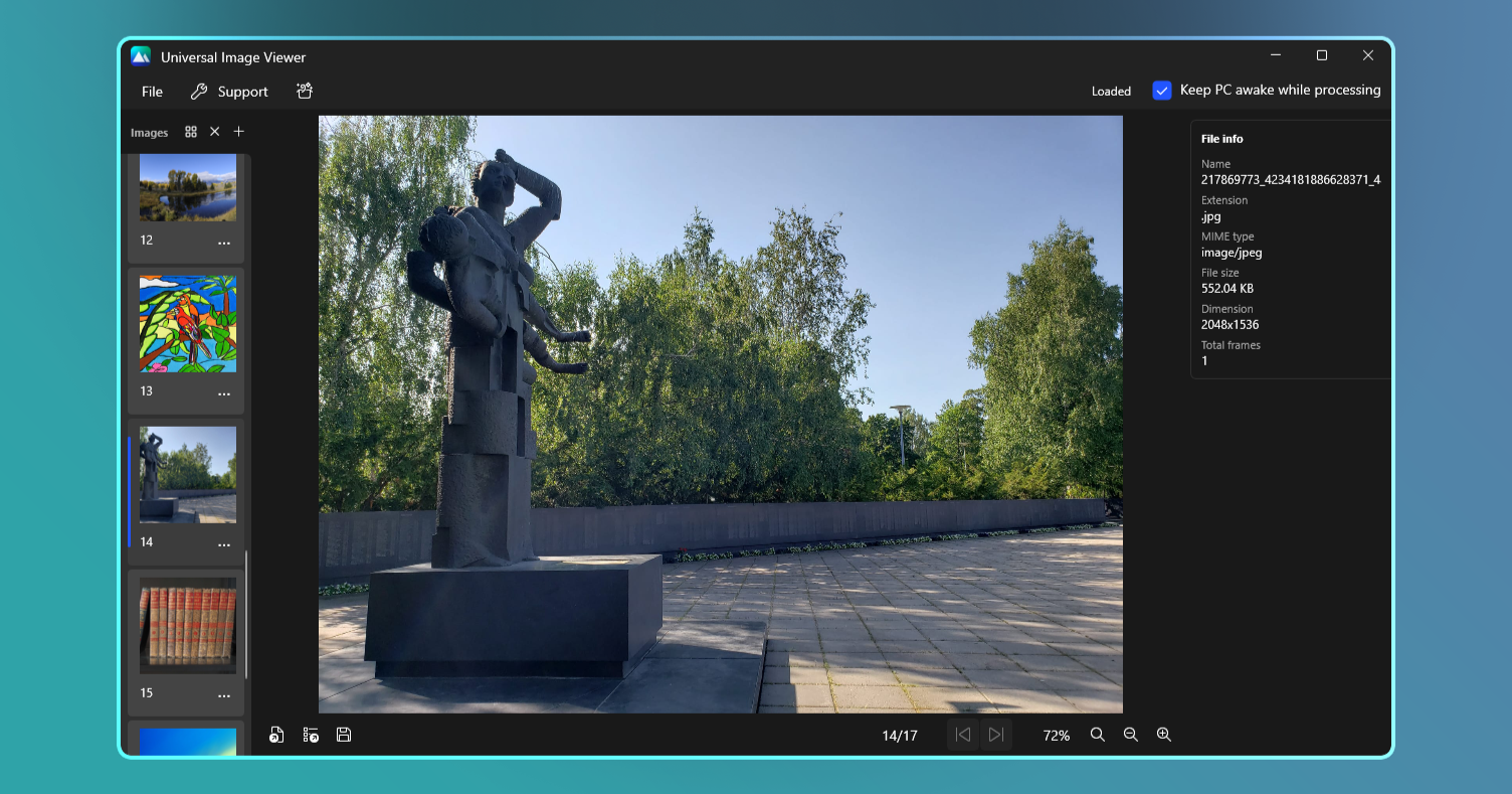 Universal Image Viewer - JPG/PNG Exporter